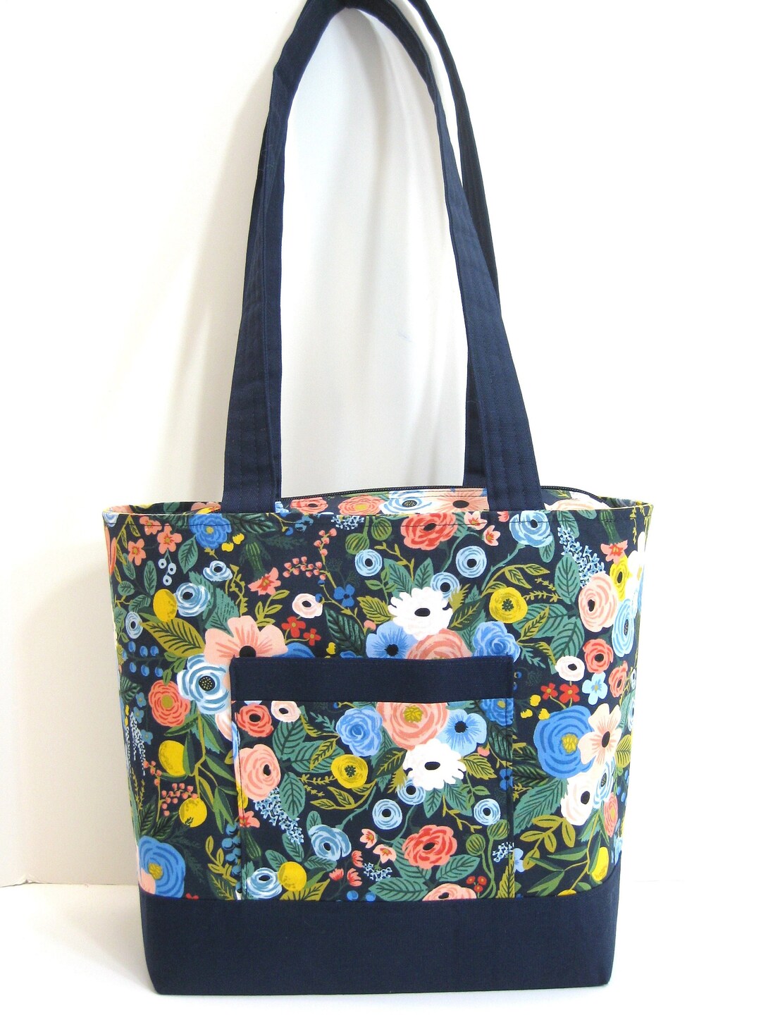 Shoulder Bag, Craft Project Bag, Knitting Bag, Zipper Top Bag, Tote Bag ...