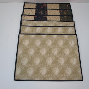 Quilted Placemats, Patchwork Placemats, Country Placemats. Set of 6 ...