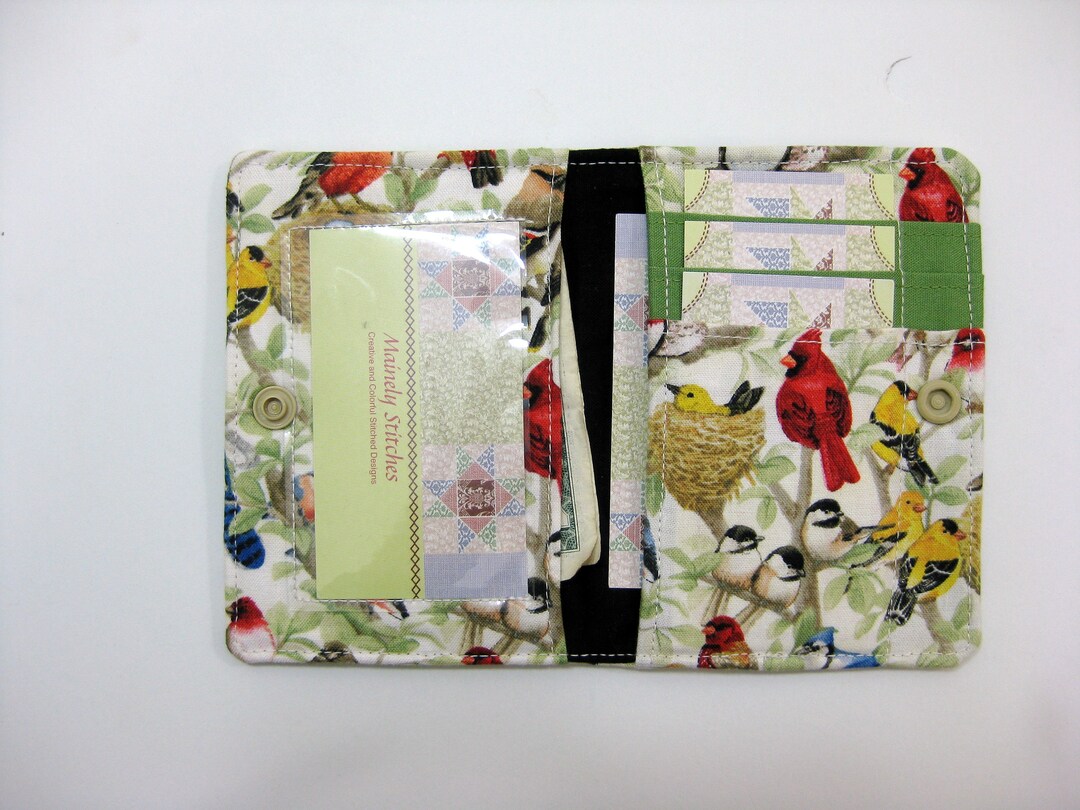 Bird Mini Wallet, Minimalist Wallet, Small Wallet, Pocket Wallet, Cloth ...