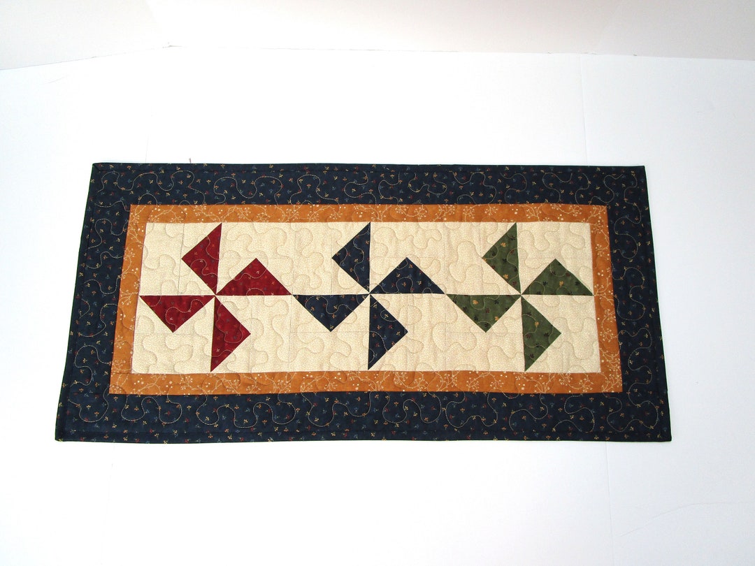 Quilted Table Runner, Country Table Runner, Pinwheel Table Runner ...