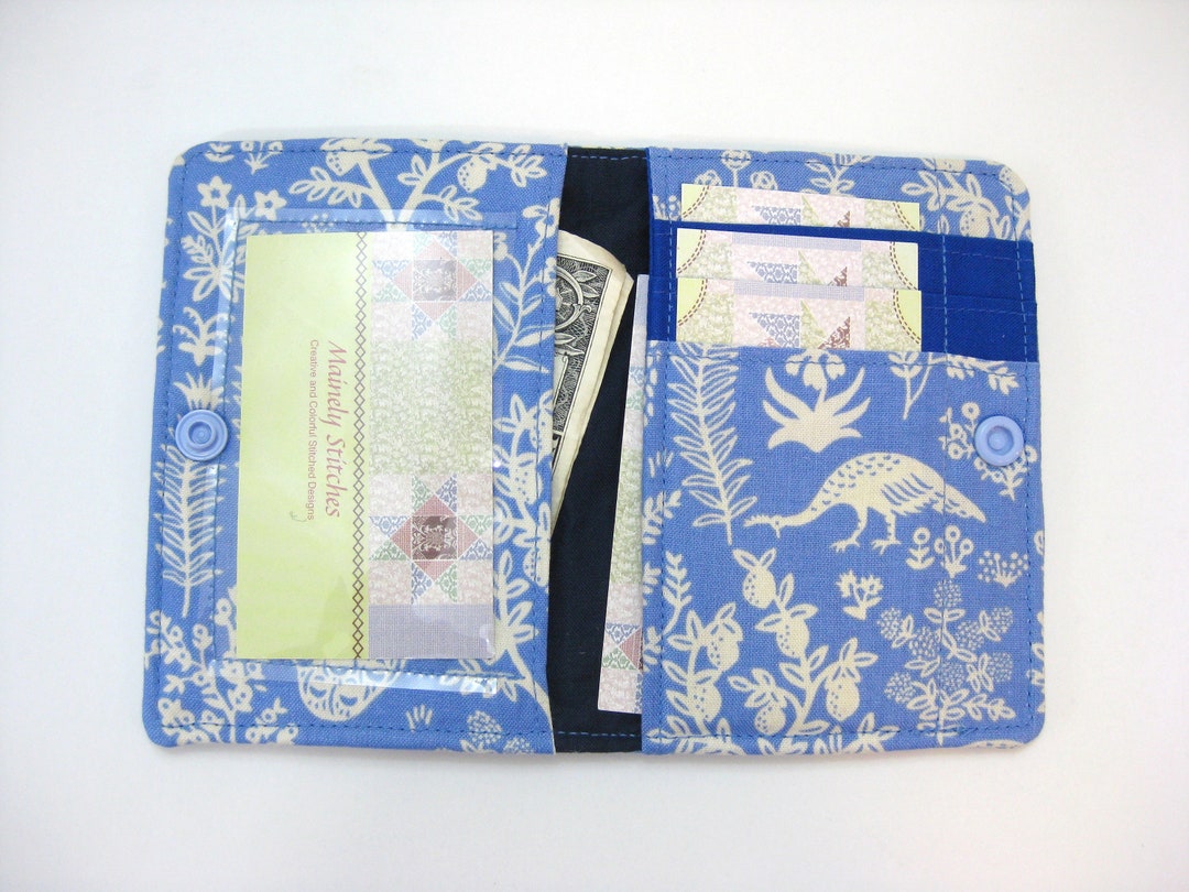 Small Wallet, Blue Mini Wallet, Cloth Wallet, Minimalist Wallet, Rifle ...