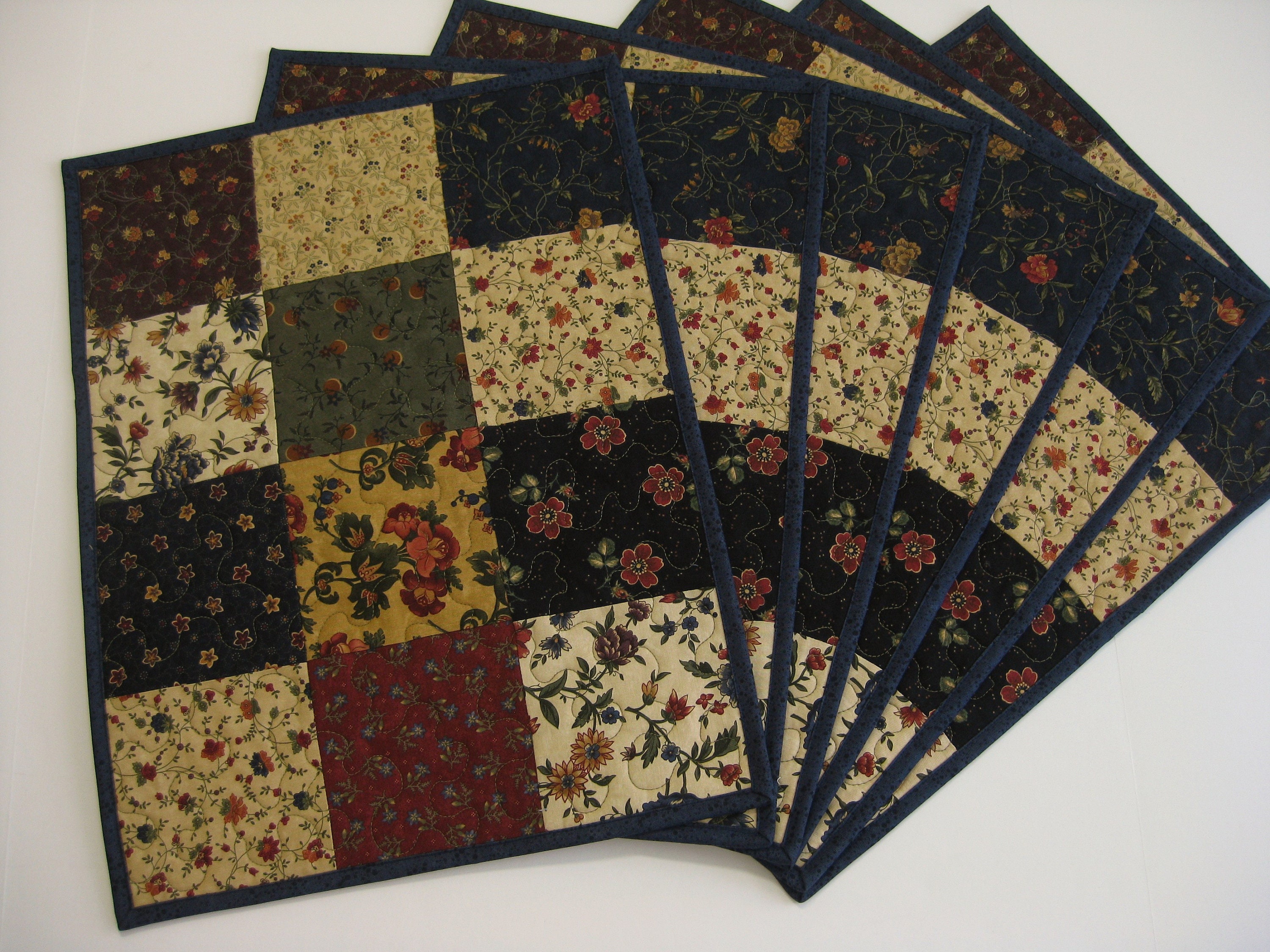 Quilted Placemats Patchwork Placemats Country Placemats. | Etsy