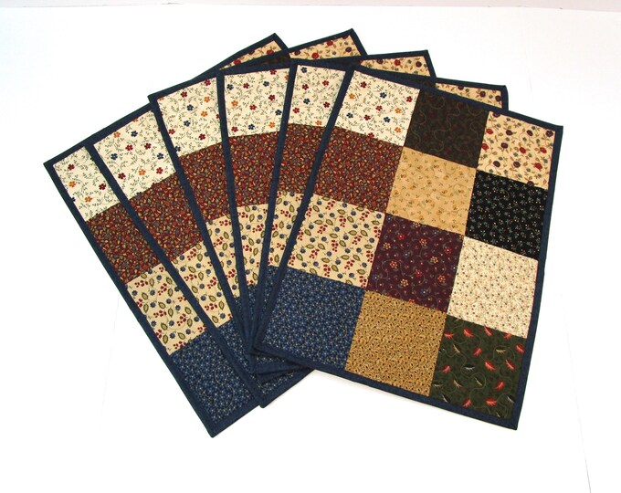 Quilted Placemats Patchwork Placemats Country Placemats. Set - Etsy