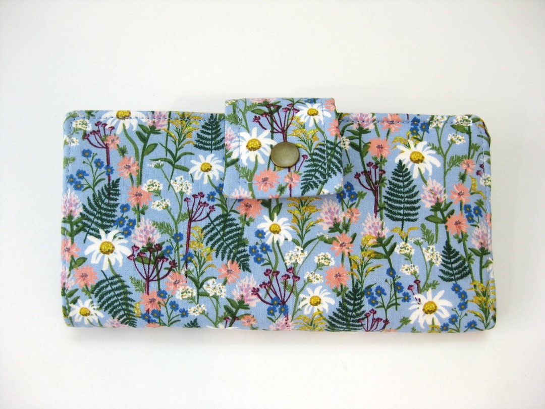 Womens Wallet, Ladies Wallet, Bifold Wallet,. Cloth Wallet, Rifle Paper ...