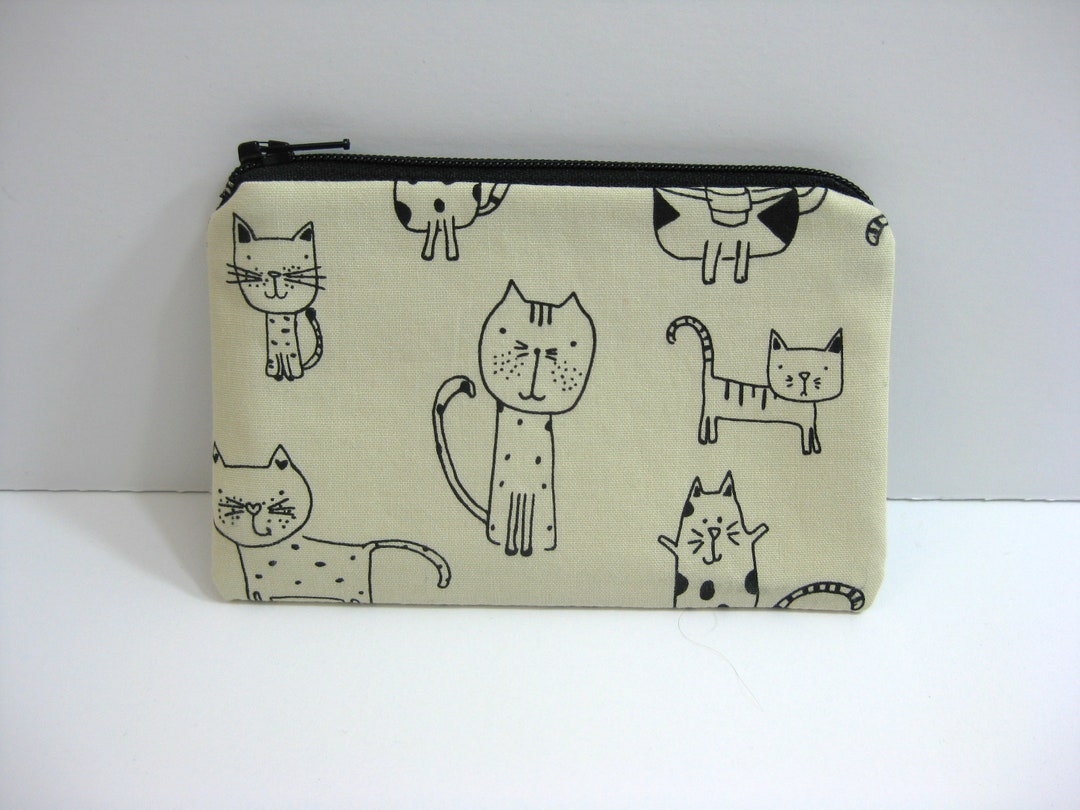 Cat Zipper Pouch, Coin Purse, Cosmetic Bag, Small Pouch - Etsy