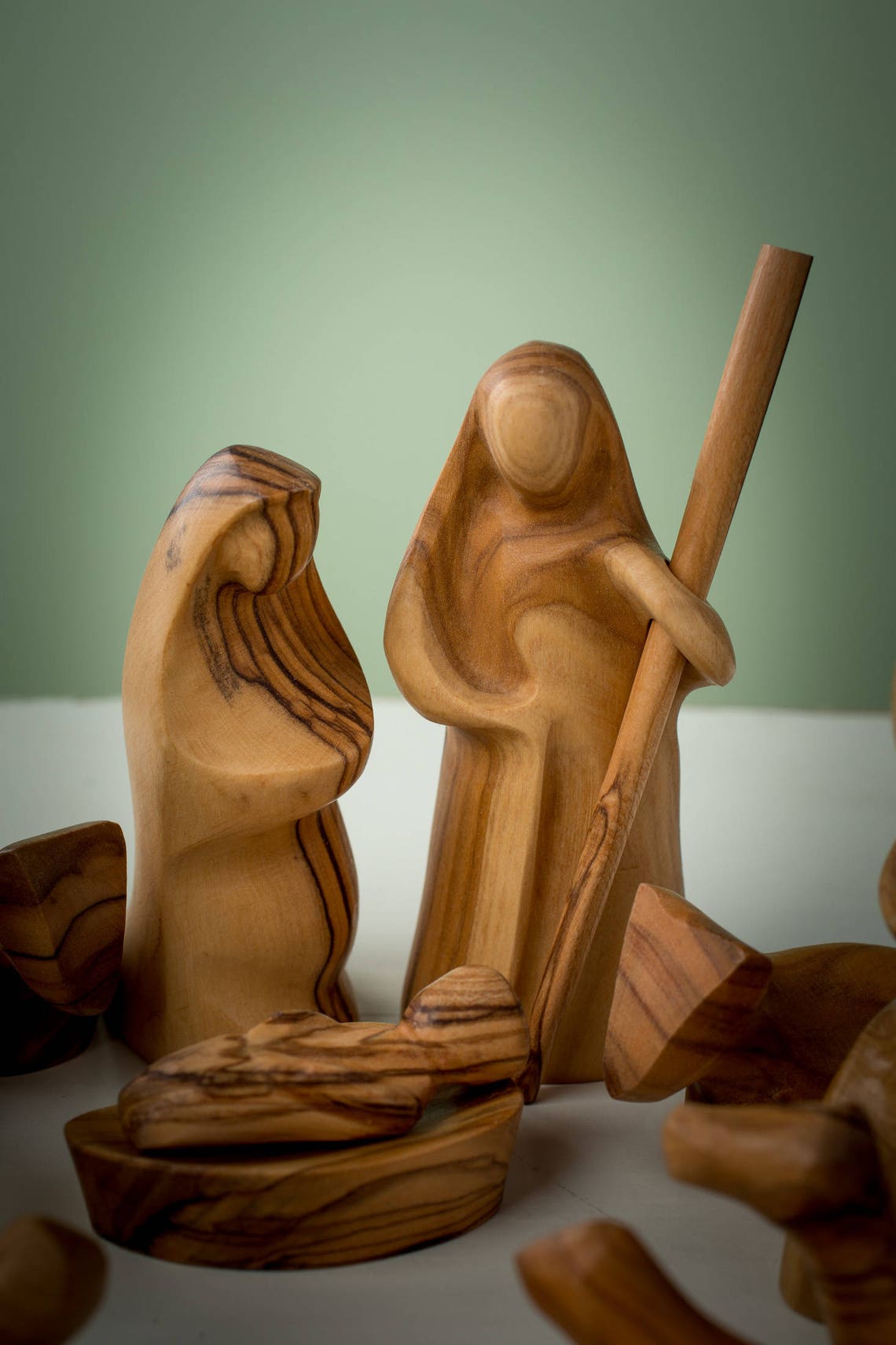 Ns07/olive Wood Nativity Set /carved Nativity/ Holy Land - Etsy