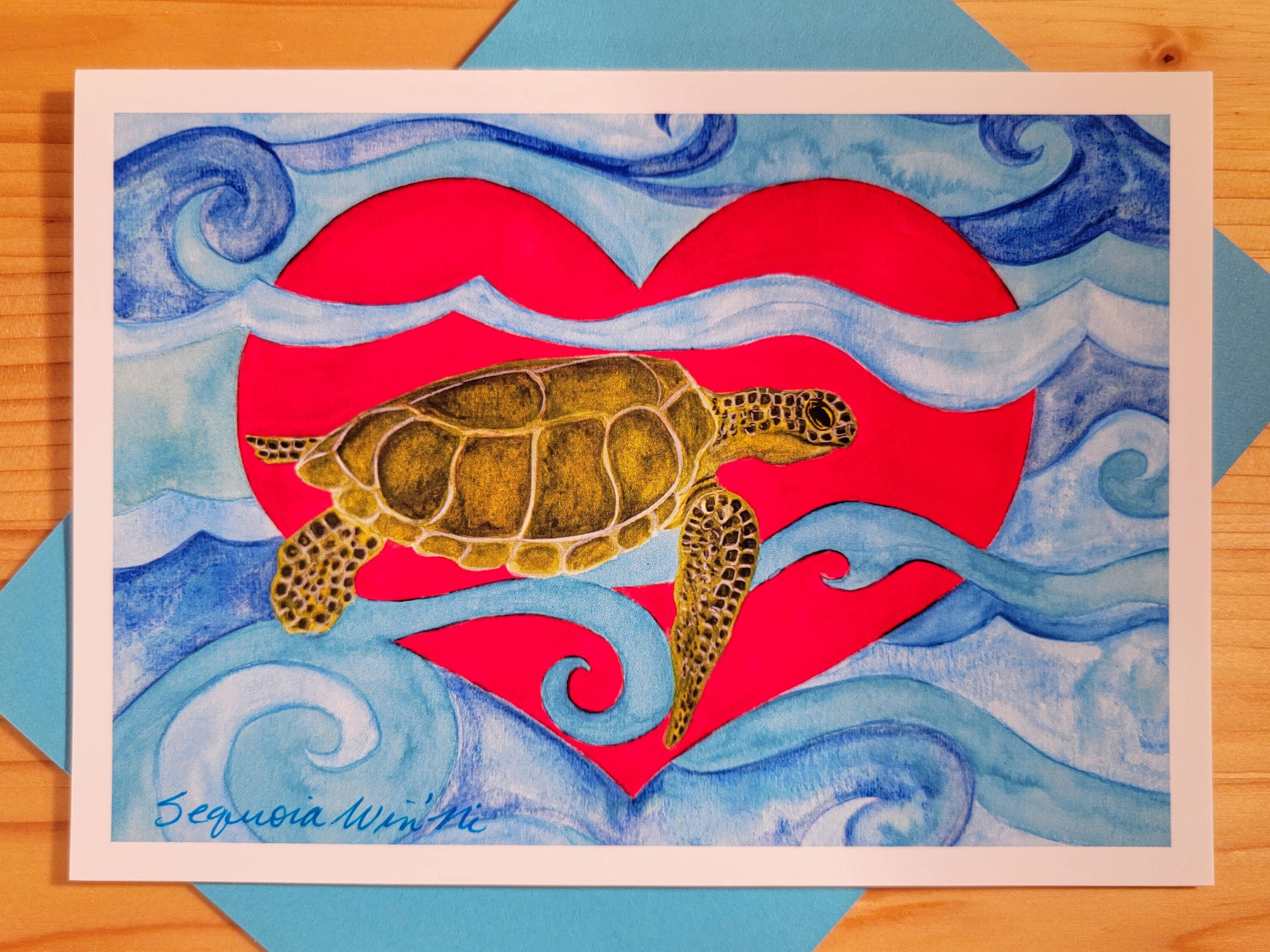 Valentine Turtle Art
