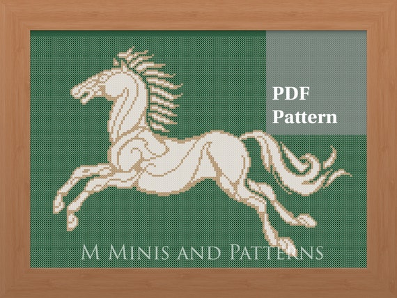 Rohan Horse Banner Cross Stitch Pattern LOTR - Etsy