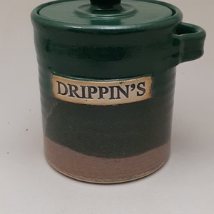 DRIPPINGS JAR, Bacon Grease Strainer, Grease Jar, Drippings Container ...