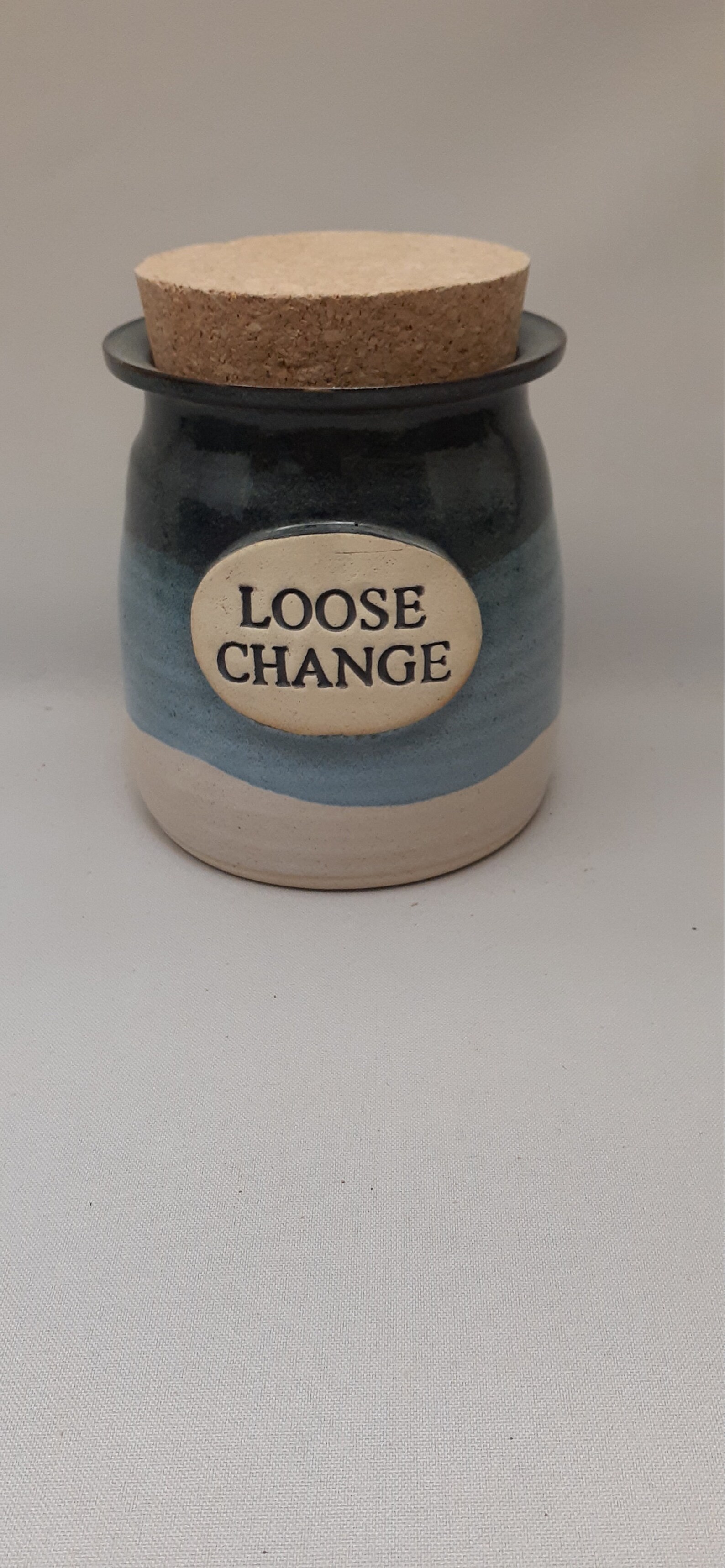 LOOSE CHANGE Jar, Money Jar, Coin Holder, Pottery Cash Container, Money ...