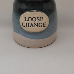 LOOSE CHANGE Jar, Money Jar, Coin Holder, Pottery Cash Container, Money ...
