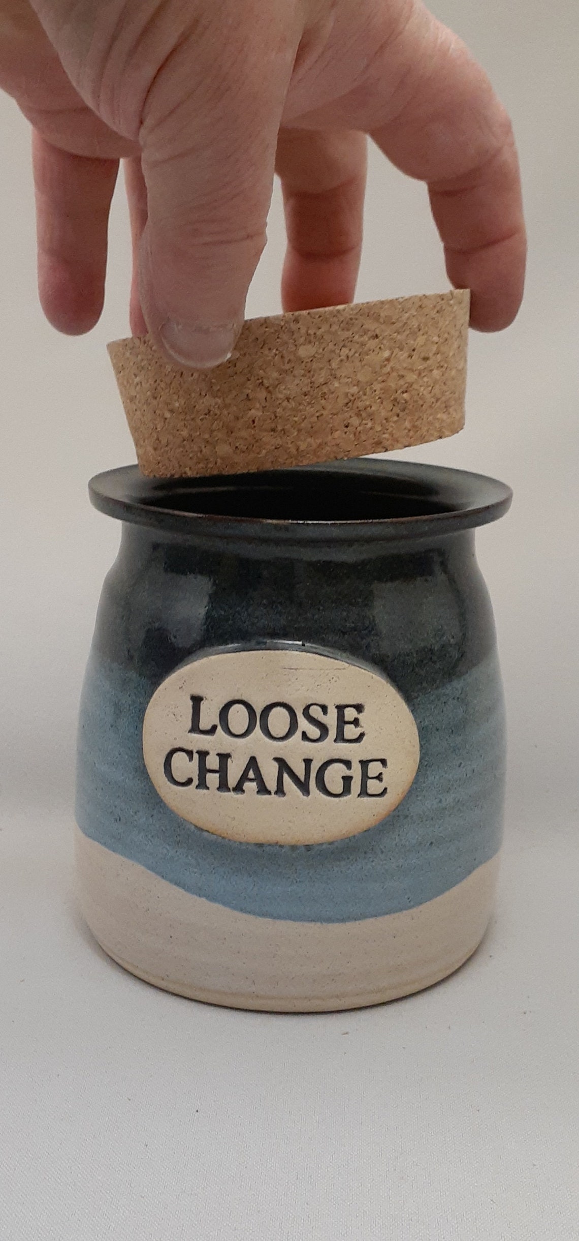 LOOSE CHANGE JAR Money Jar Coin Holder Pottery Cash - Etsy