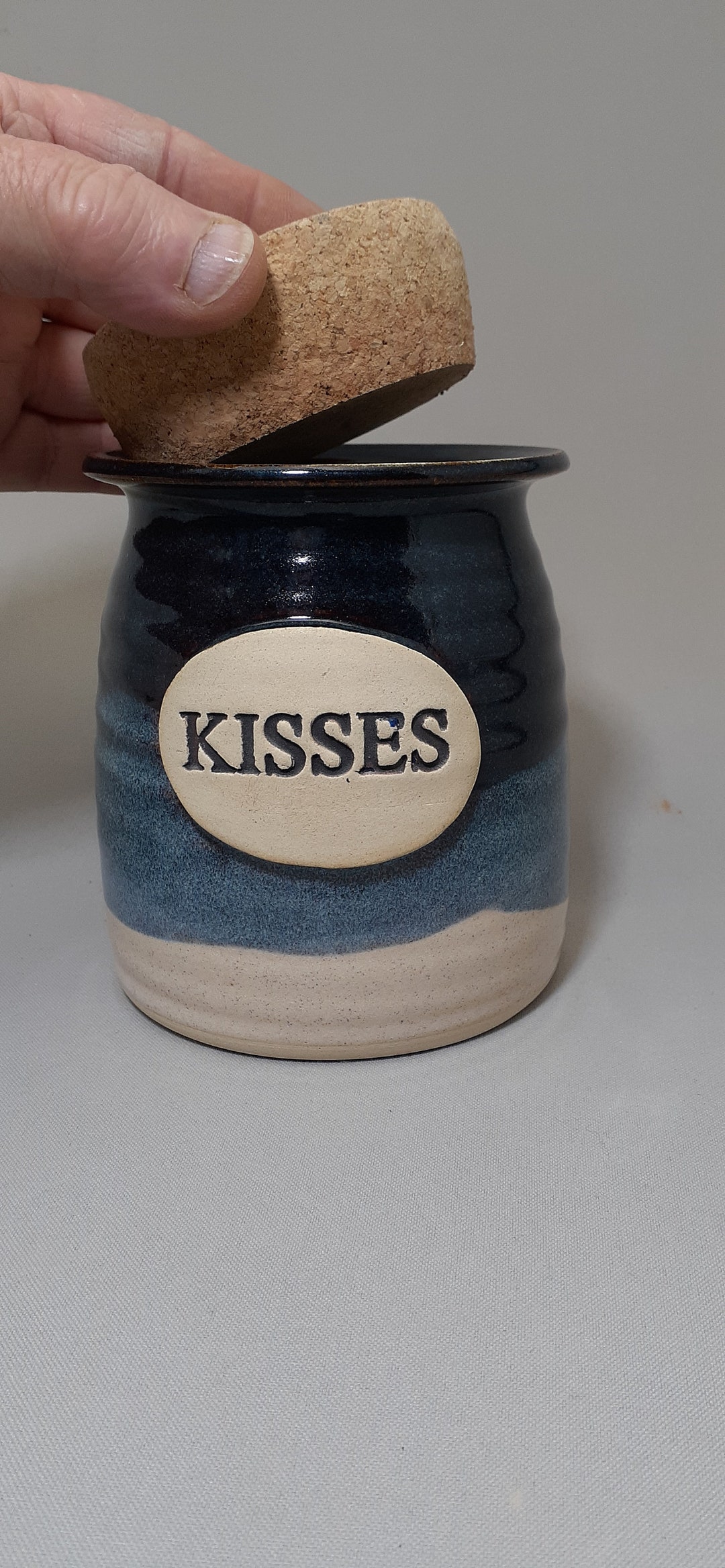 KISSES Jar, Chocolate Kisses Jar, Chocolate Container Jar, Coin or ...