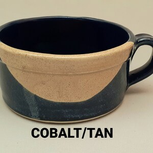 LARGE SOUP MUG, 20 Oz Soup Bowl, Pottery Chili or Gumbo Bowl With ...