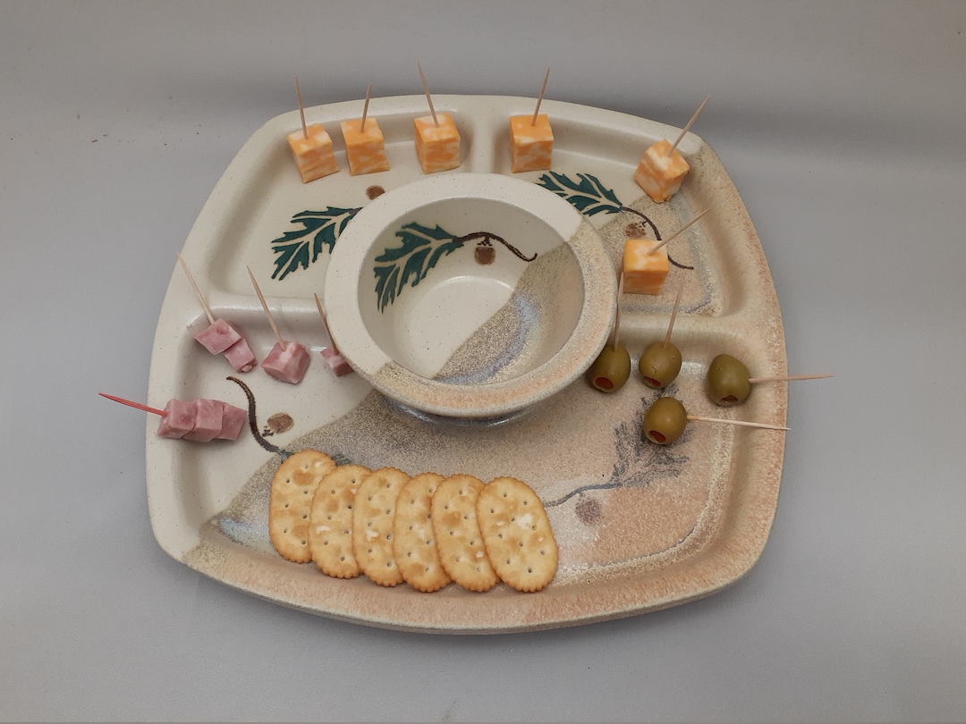 CHEESE BALL TRAY, Large Chip and Dip Tray, Chips and Salsa Tray ...