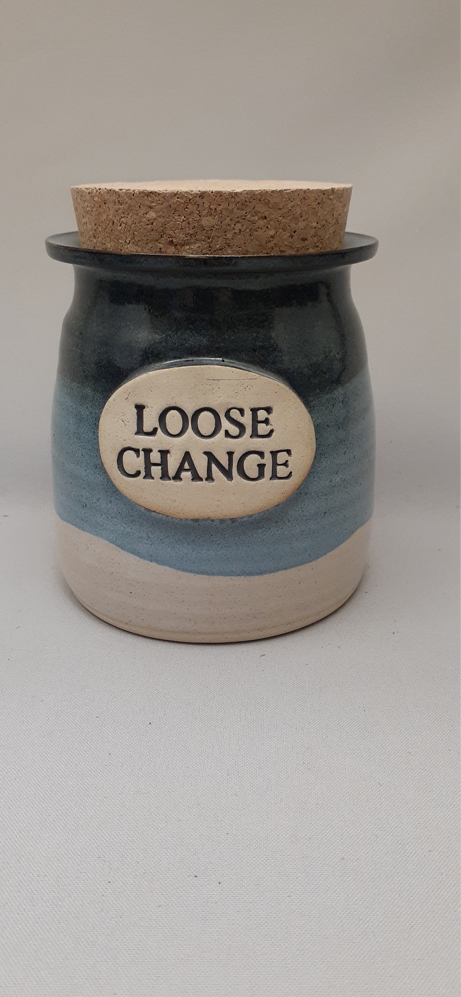LOOSE CHANGE Jar, Money Jar, Coin Holder, Pottery Cash Container, Money ...