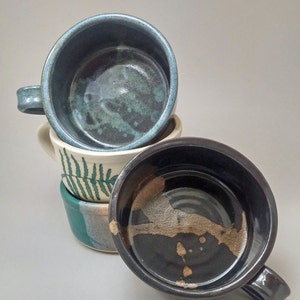 LARGE SOUP MUG, 20 Oz Soup Bowl, Pottery Chili or Gumbo Bowl With ...