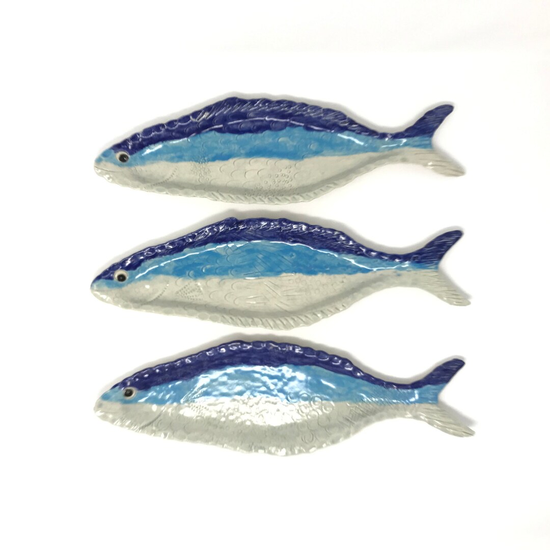 Stoneware Fish Platter - Etsy