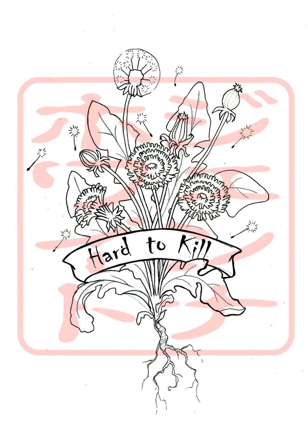 Colouring Page 'hard to Kill' - Etsy
