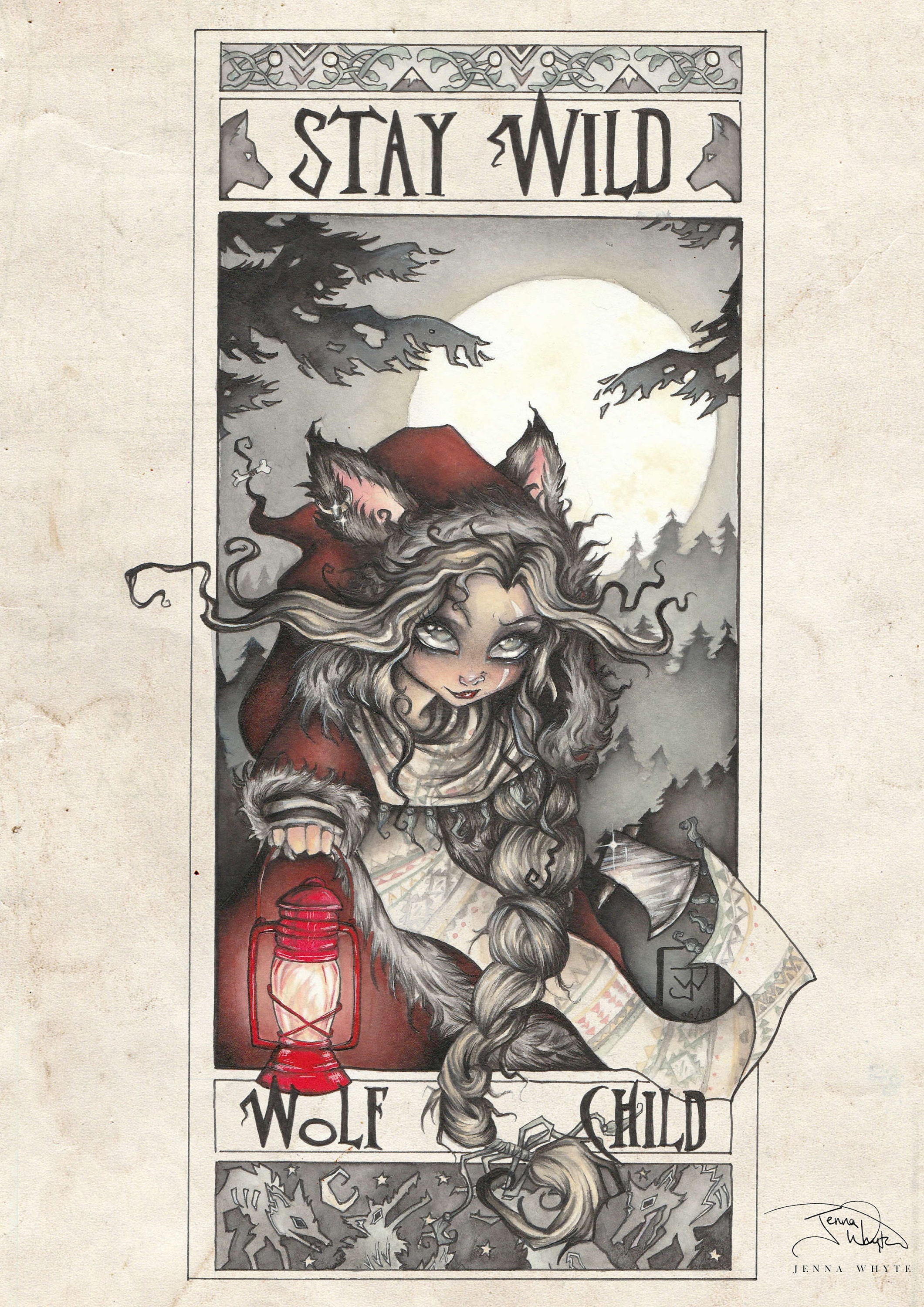 Wolf Child A4 Art Print | Etsy