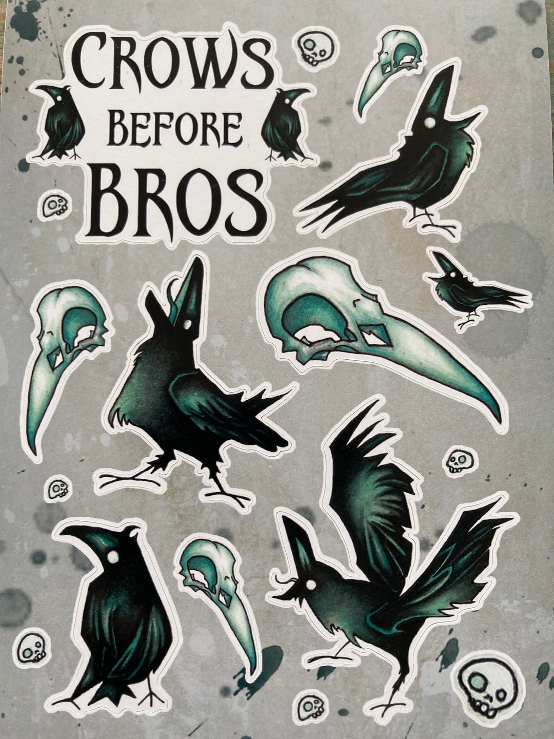 Crows Before Bros Sticker Sheet - Etsy