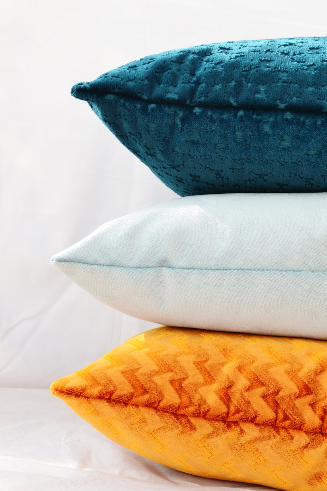 Orange Velvet Pillow Covergeometric Velvet Pillow Cover - Etsy