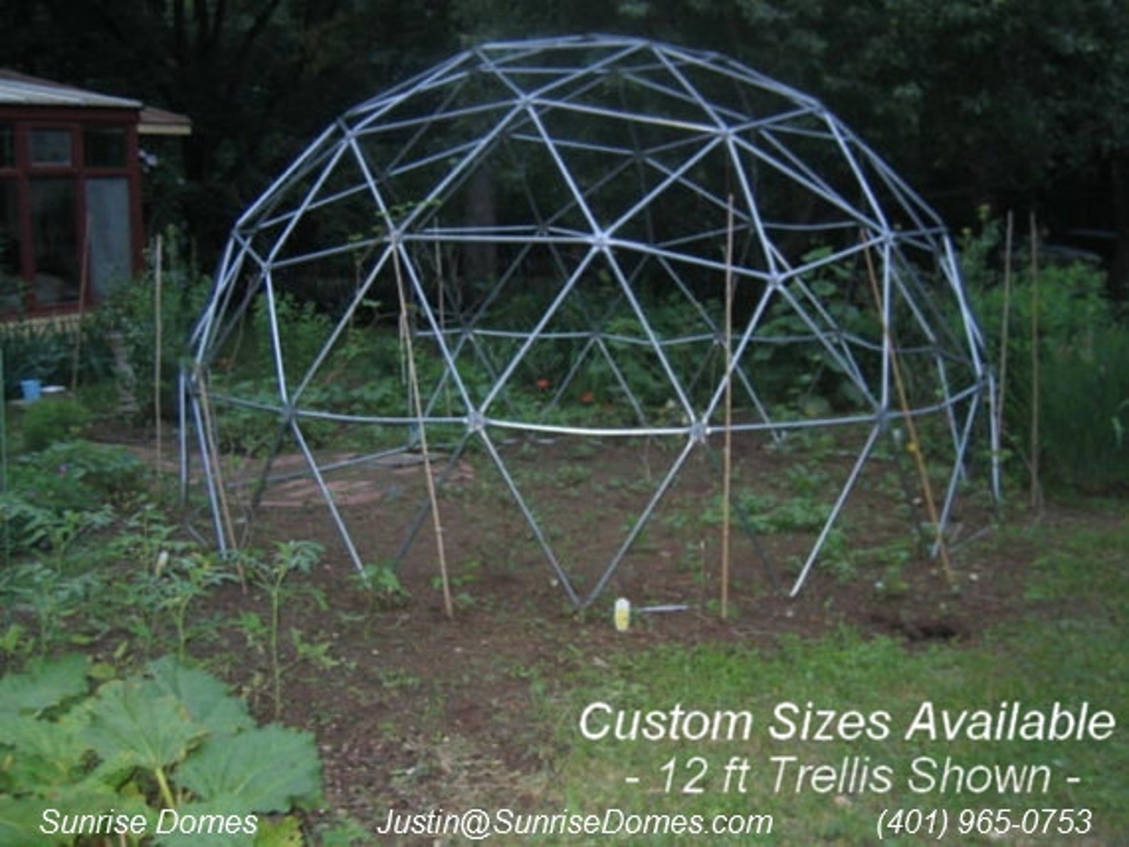 16 Ft Geodesic Dome Garden Trellis, Over 9 Ft High, Complete Kit - Etsy