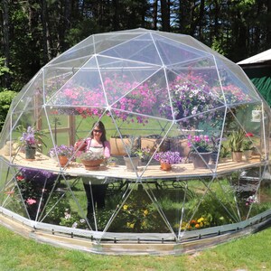 16 Ft Diameter Geodesic Dome Greenhouse Kit With Clear Vinyl Cover - Etsy