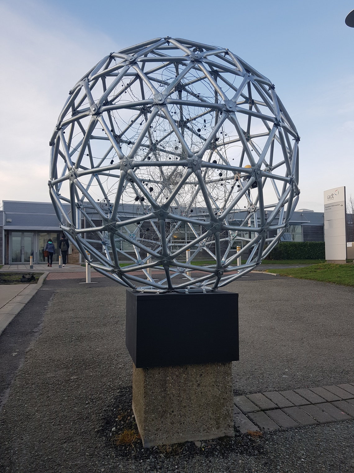 Geodesic Sphere Sculpture, Metal Yard Art, Over 4 Ft High - Etsy