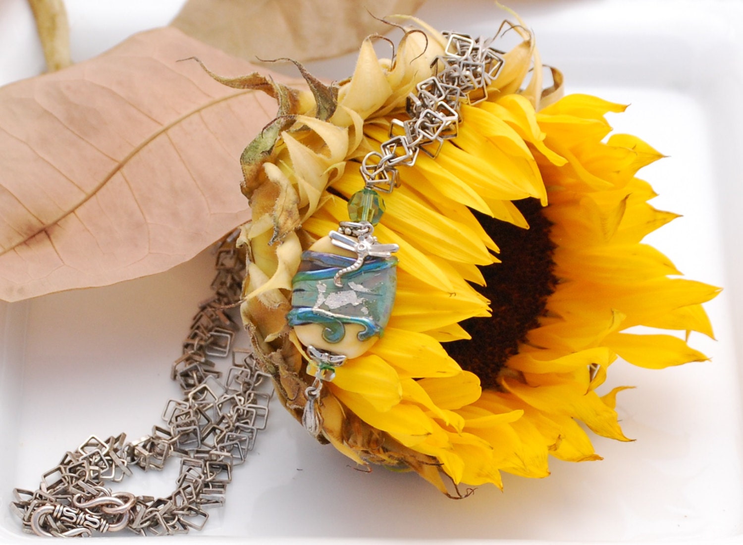 Tranquil Silvery Fields of Green Necklace Price Reduced - Etsy