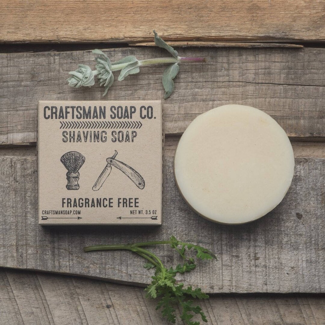 Shaving Soap, Fragrance Free // Handcrafted Vegan Soap // Bar Soap ...