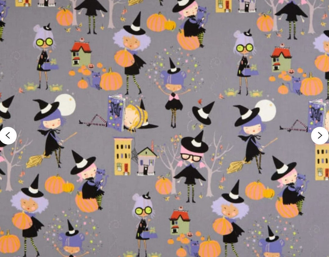 Alexander Henry - Kiki's Coven Charcoal - 8884 - Etsy