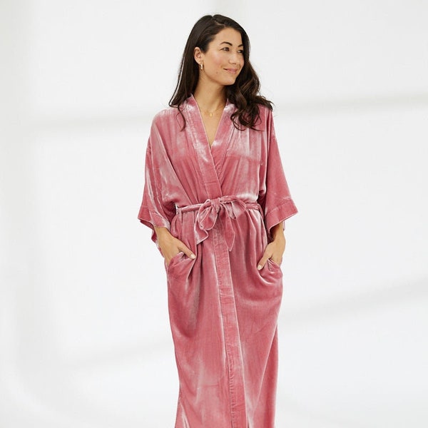 Silk Velvet Robe - Etsy