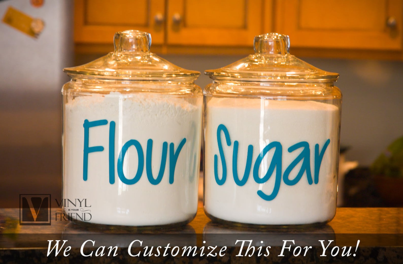 Sugar container vinyl decal ONLY label stickers for kitchen | Etsy