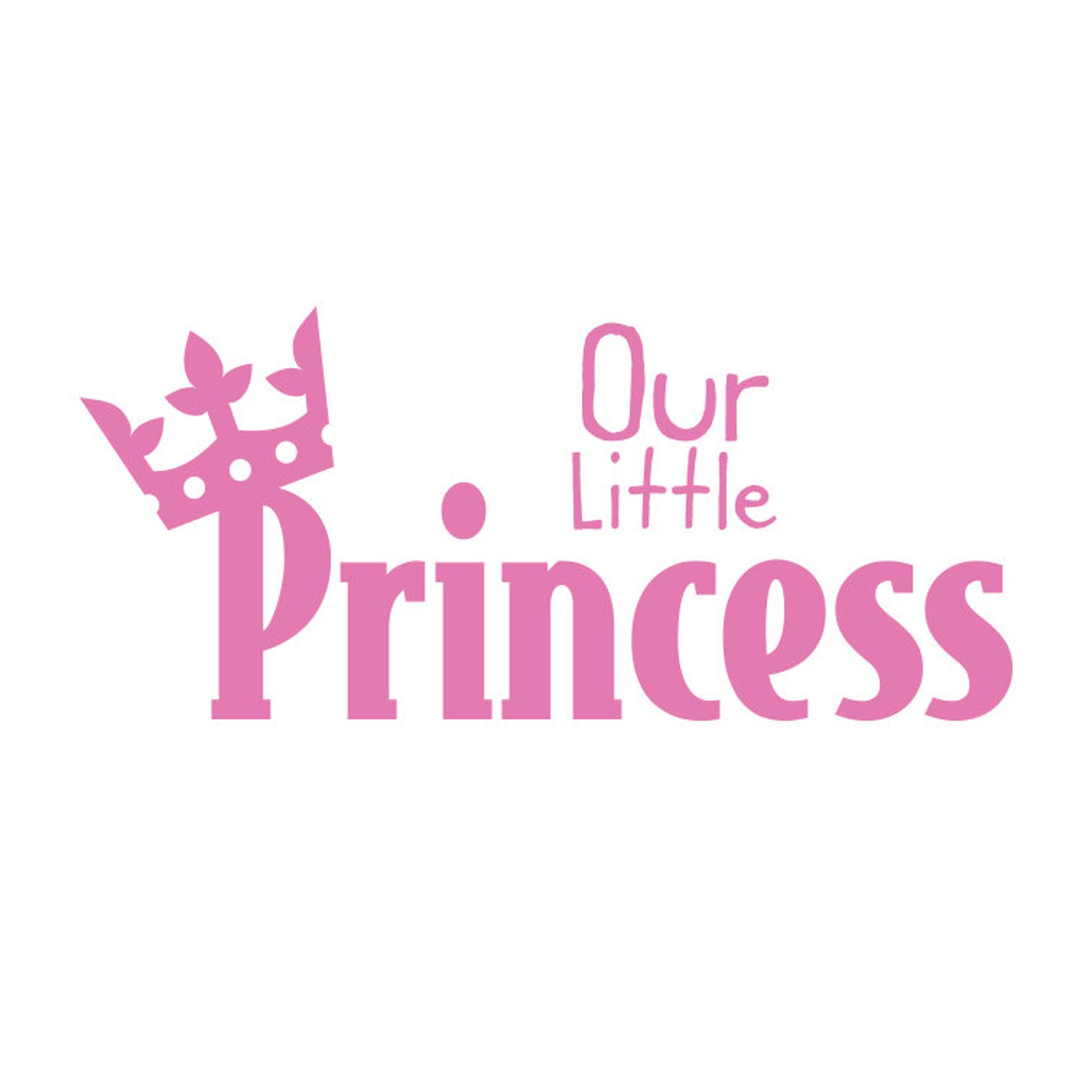 Our Little Princess Wall Decor Decal Lettering With Crown | Etsy