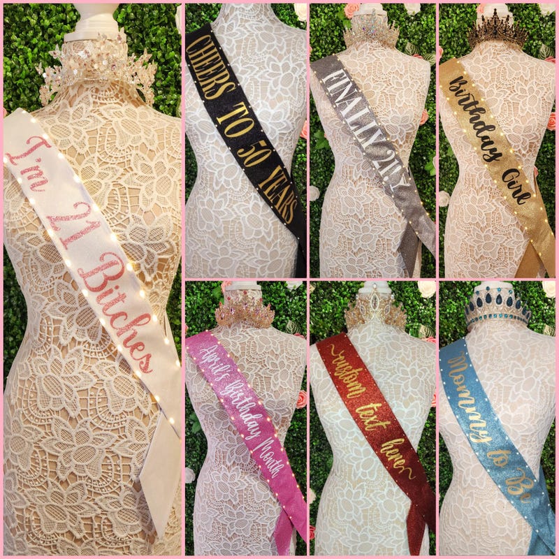 Custom Sash - Etsy