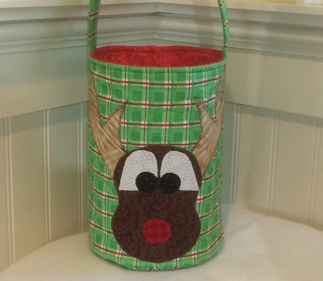 Christmas Rudolph Bag, Rudolph Treat Bag, Christmas Gift Bag, Rudolph ...