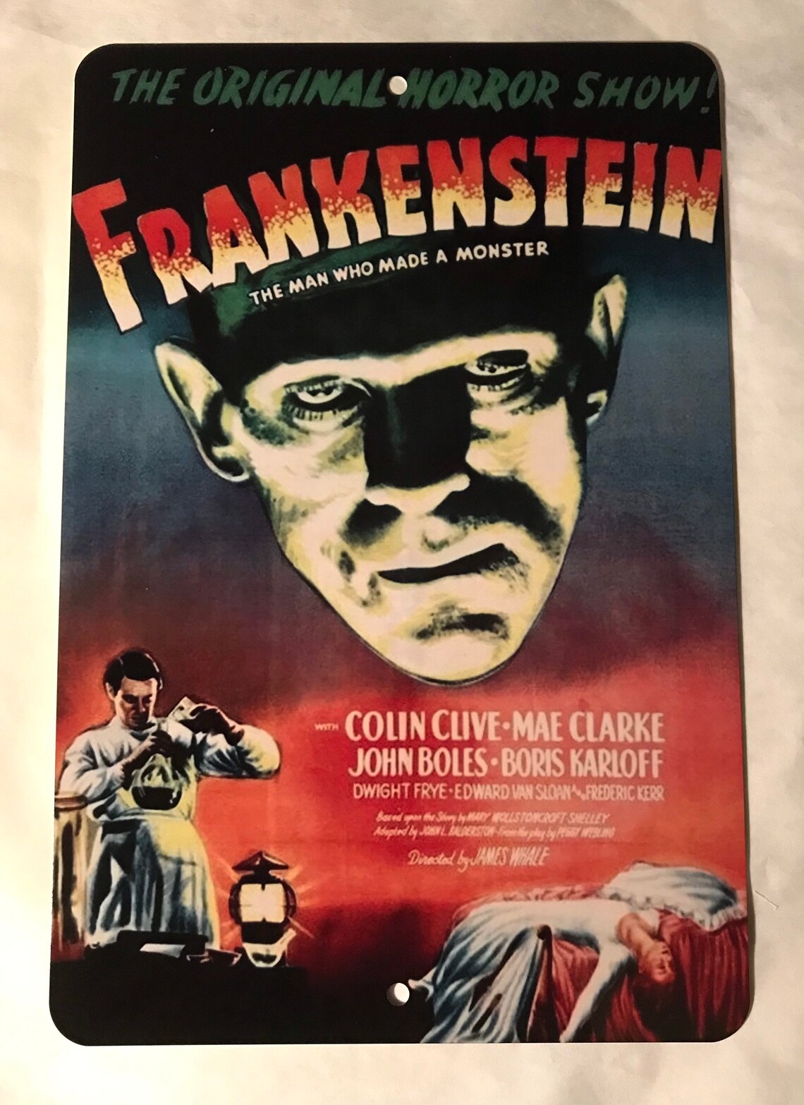 Frankenstein Horror Aluminum Metal Sign - Etsy Nederland