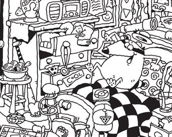 Messy Room Coloring - Etsy New Zealand