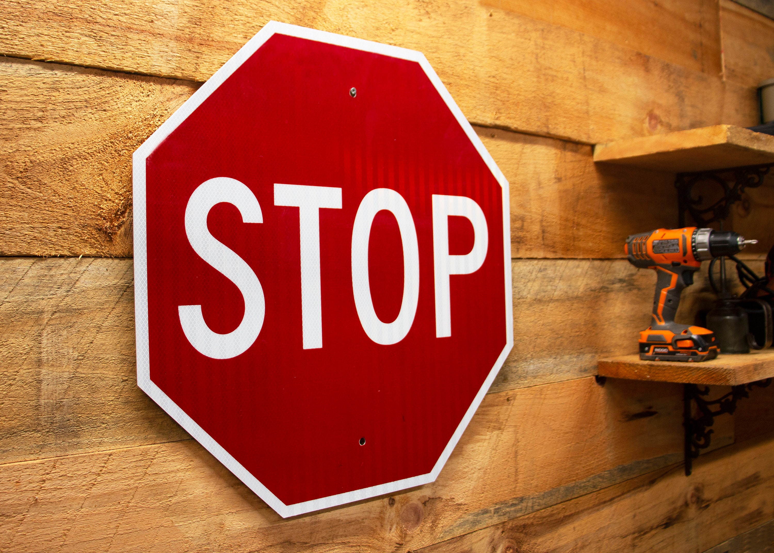 Stop Sign // 24 x 24 // Brand New Large Metal Street Sign, Wall Art ...