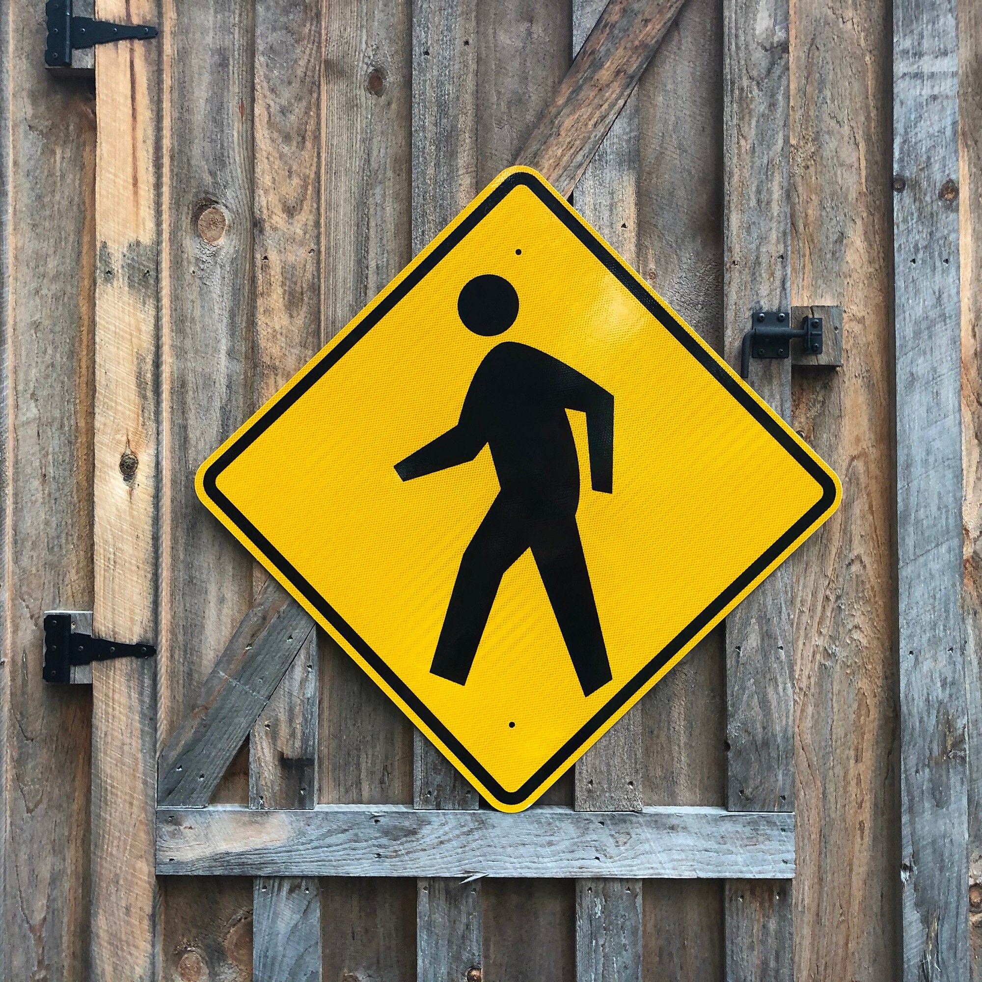 Crosswalk Road Sign // 30" x 30" // Brand New Street Sign, Large Metal ...