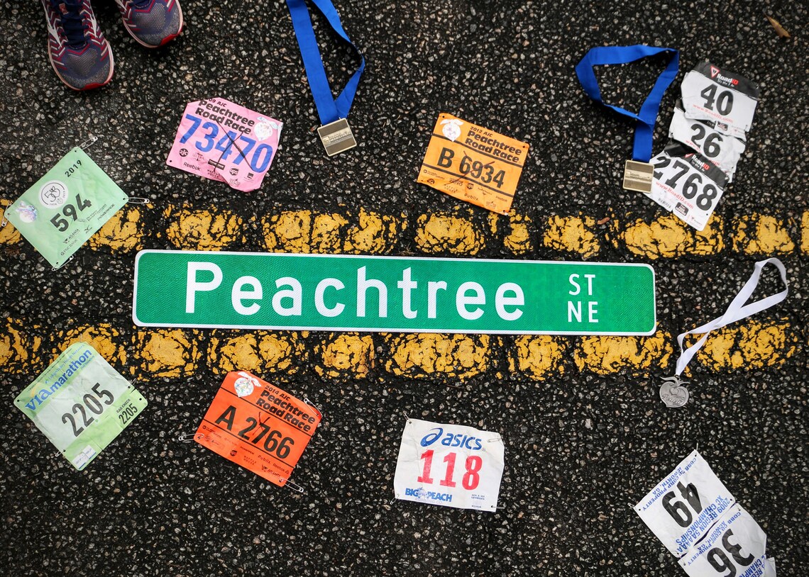 Peachtree Road Sign // Atlanta GA // 6 x 42 Metal | Etsy