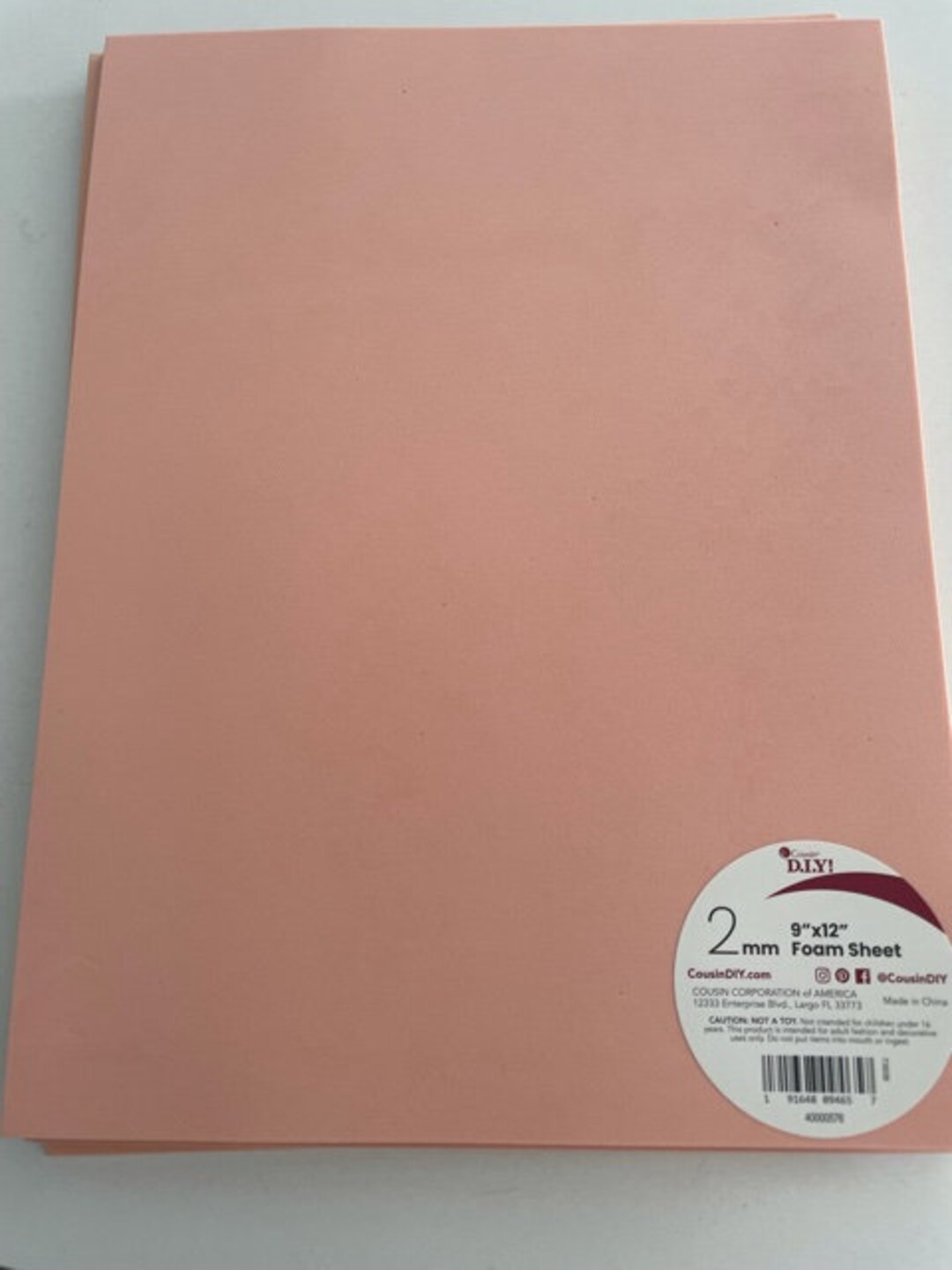 10 Sheets of Foam 9x12 Peach/flesh Ideal for Foam Crafts, Fofuchas and ...