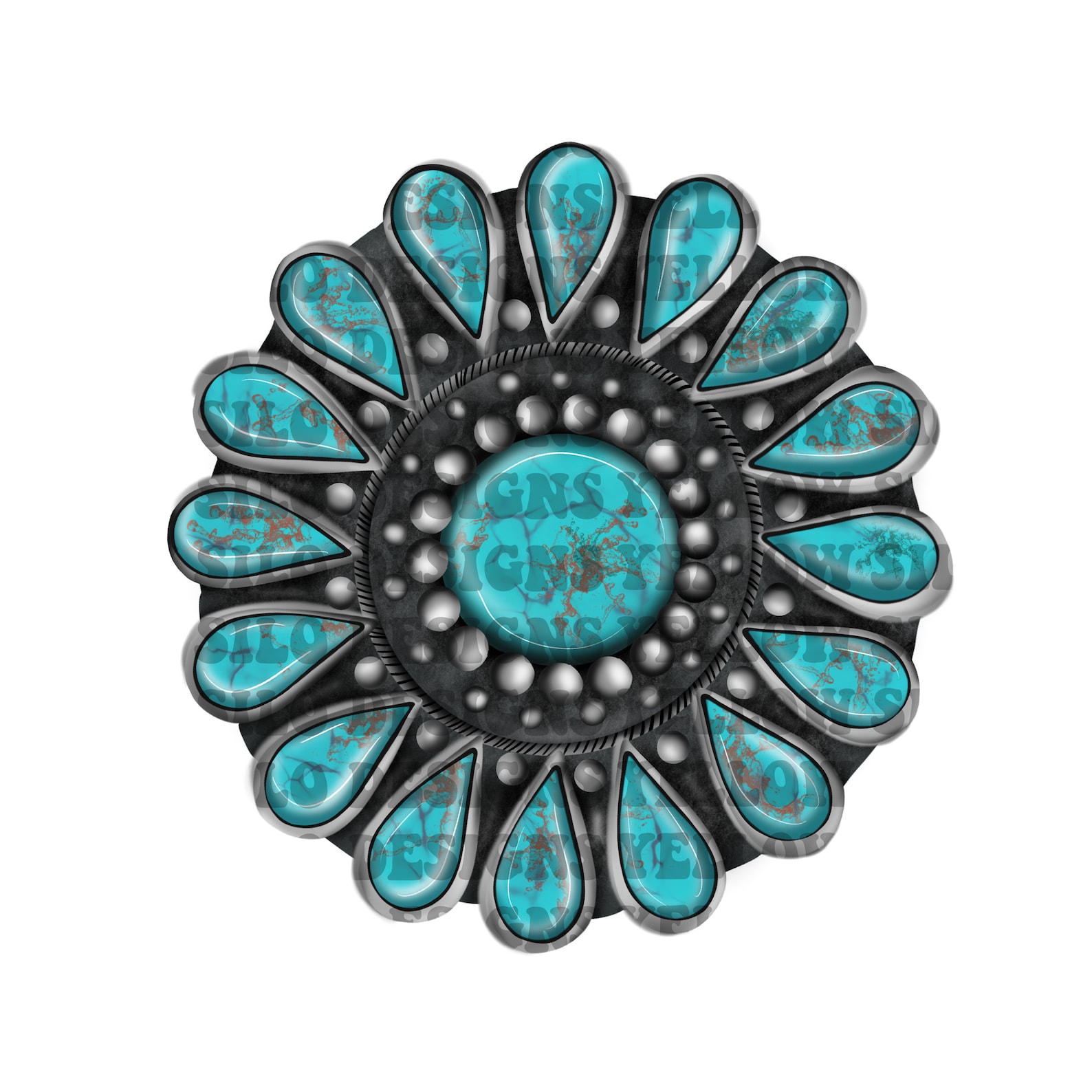 6 PNG Turquoise Jewelry Bundle, Hand Drawn, Clip Art or Sublimation ...