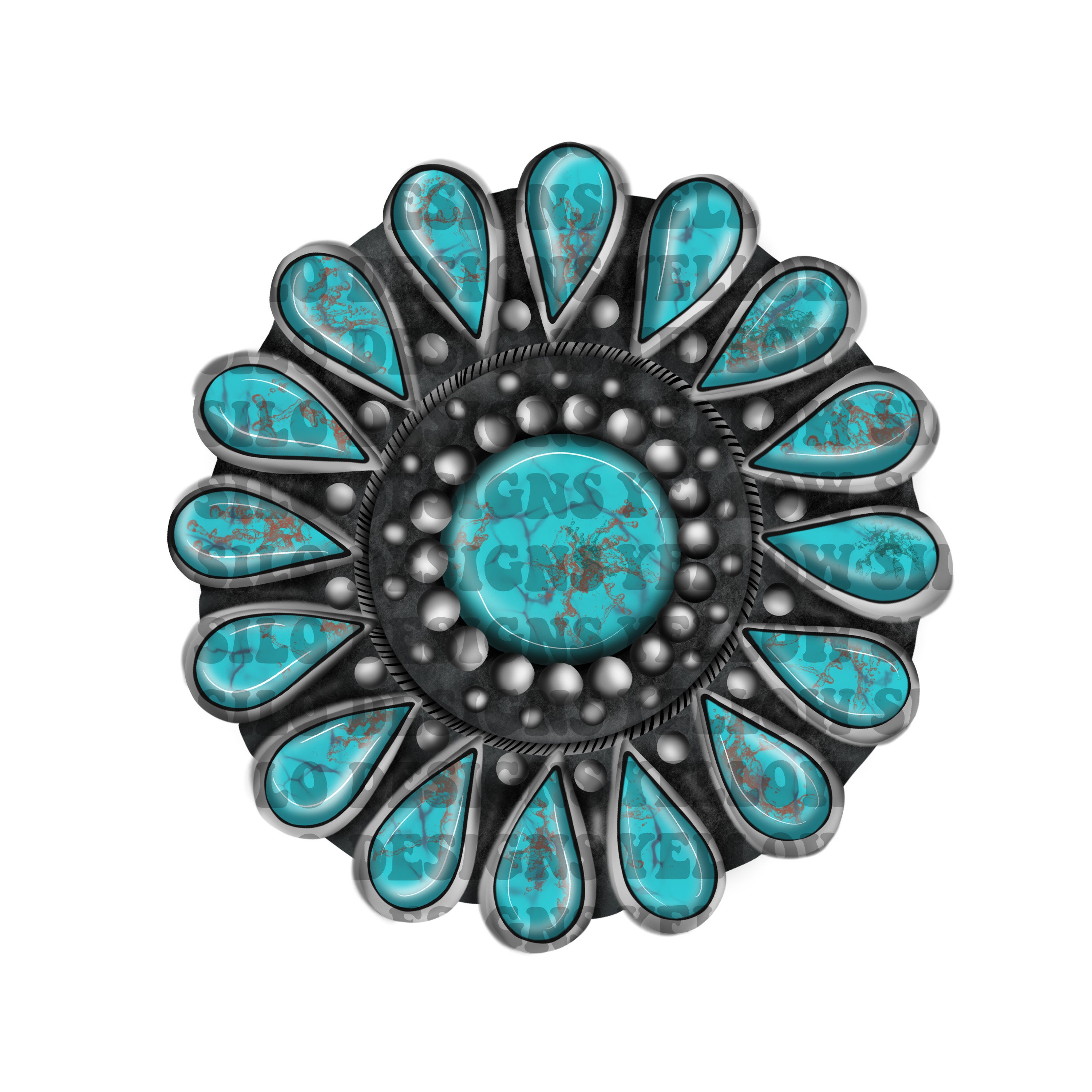 6 PNG Turquoise Jewelry Bundle, Hand Drawn, Clip Art or Sublimation ...