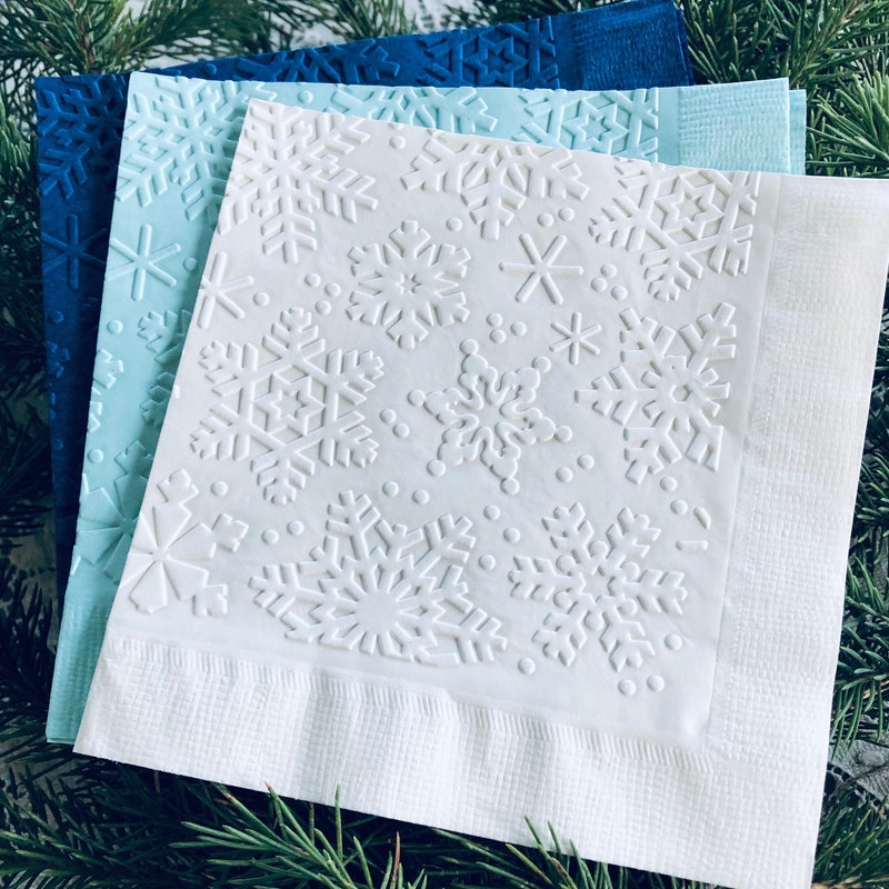 Snowflake Napkins - Etsy
