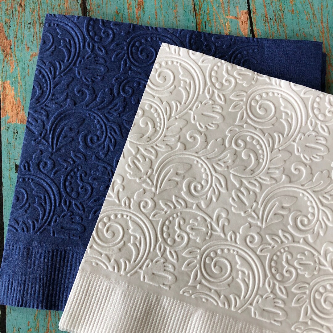 Paisley Swirled Napkin ~ Embossed Paper Napkins ~ Garden Party ~ Picnic ...