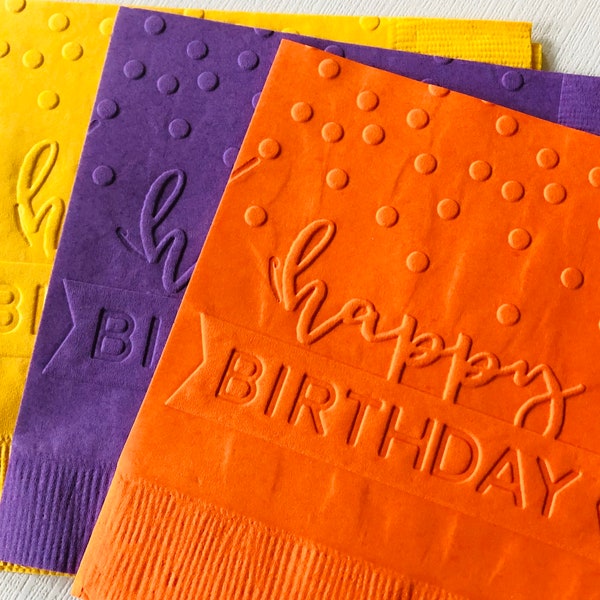 Birthday Napkins - Etsy