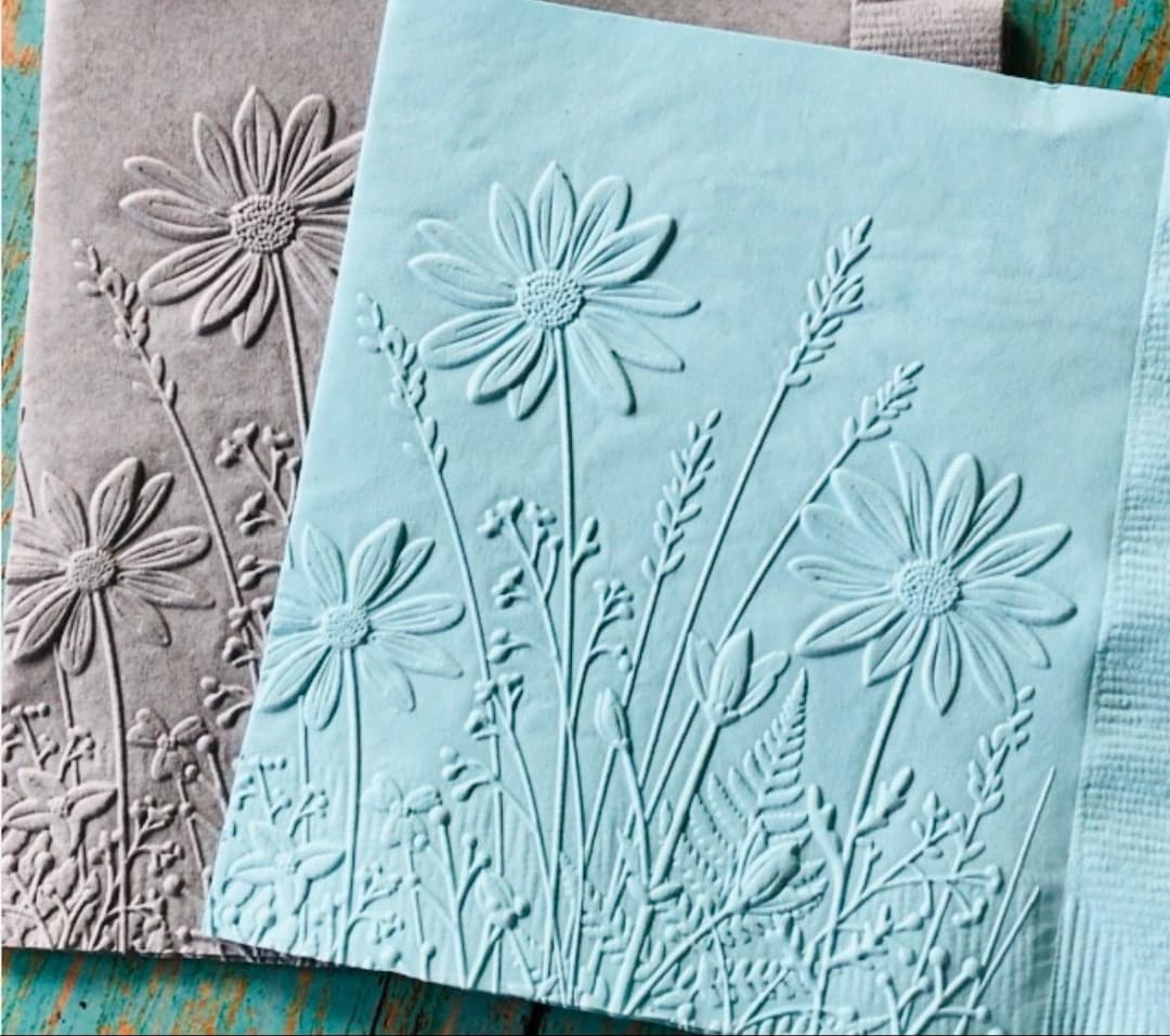 Countryside Wildflower Napkin ~ Embossed Paper Napkins ~ Garden Party ...