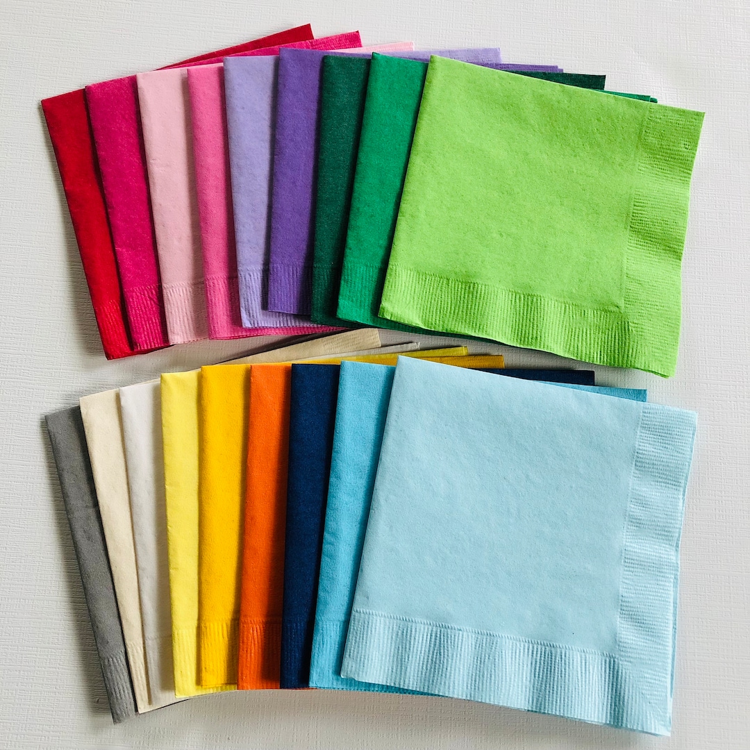 COLOR SAMPLE 3-ply Embossed Paper Party Napkins Napkin Samples Beverage ...